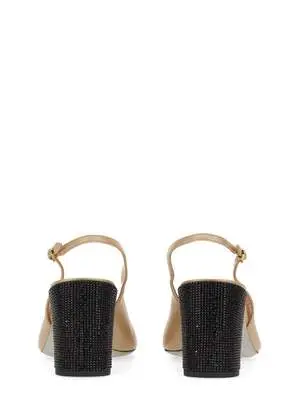 Rene Caovilla Slingback With Rhinestones