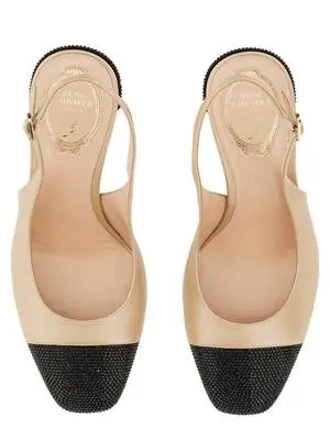 Rene Caovilla Slingback With Rhinestones