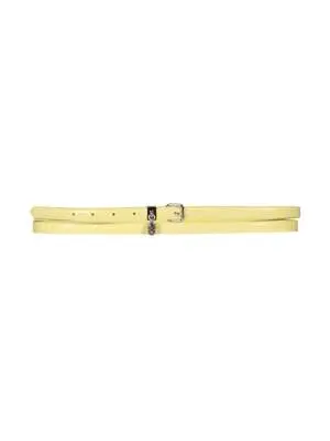 Alexander McQueen Double Belt With Skull Detail - Yellow