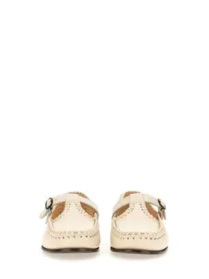 Hereu Alcover T-bar Moccasins - Ivory