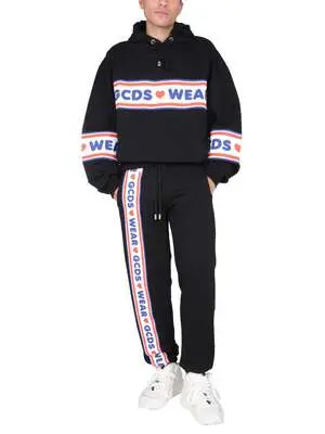 Gcds Logo Graphic Hoodie - Black