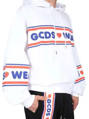 Gcds Logo Sweatshirt - White