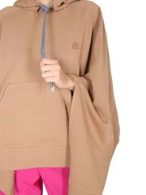 AMBUSH Poncho Sweatshirt With Embroidered Logo - Beige