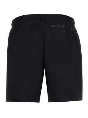 Alexander McQueen Graffiti Logo Swimsuit - Black