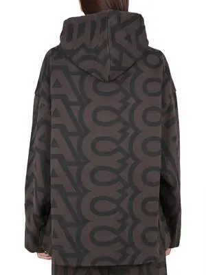 Marc Jacobs Monogram Logo Hooded Sweatshirt - Brown