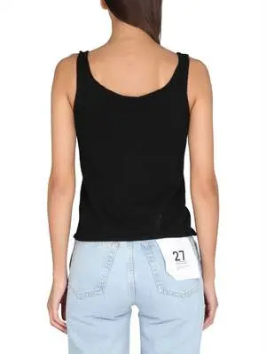 Aspesi Cotton Ribbed Tank Top - Black