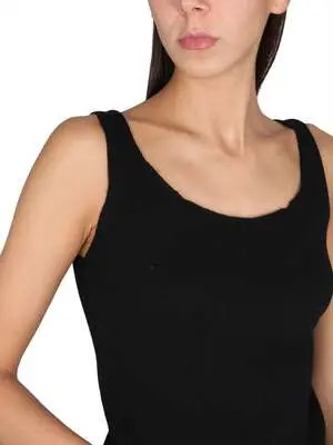 Aspesi Cotton Ribbed Tank Top - Black