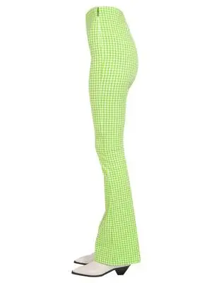 MSGM Plaid Pattern Trousers - Green