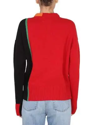 RIGHT FOR Pullover With Ribbed Collar - Multicolour