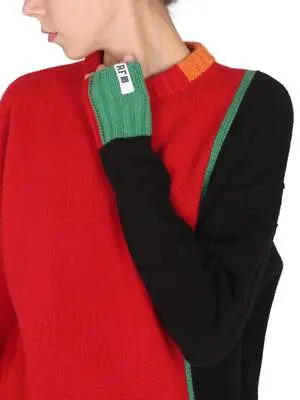 RIGHT FOR Pullover With Ribbed Collar - Multicolour