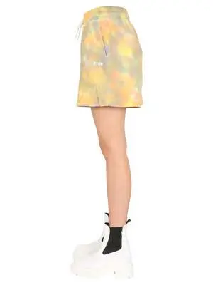 MSGM Cotton Shorts - Multicolour