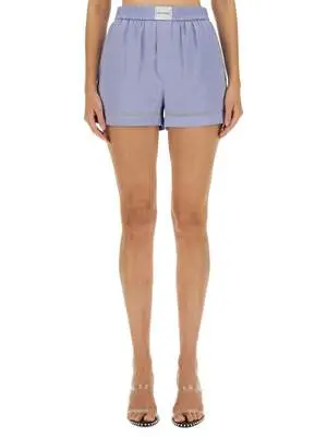 Alexander Wang Shorts With Logo - Blue