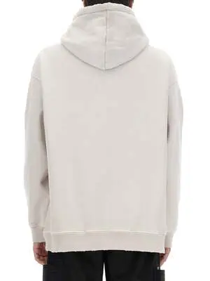 MSGM Hooded Cotton Sweatshirt - Beige