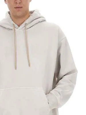MSGM Hooded Cotton Sweatshirt - Beige