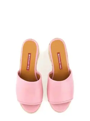 Moschino Leather Sandals - Pink