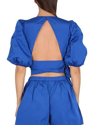 Red Valentino Taffeta Top - Blue