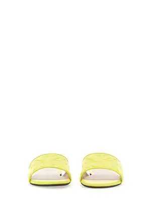 N°21 Slide Sandal With Logo - Yellow