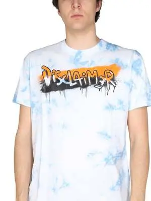 DISCLAIMER Logo Print T Shirt - Azure