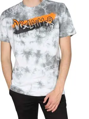 DISCLAIMER Logo Print T Shirt - Grey
