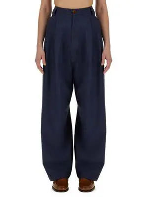 ALYSI Wide Leg Canvas Pants