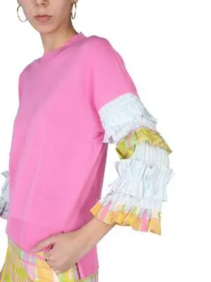 Moschino Ruffles Jersey Top