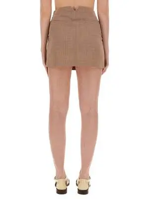 ALYSI Mini Skirt - Brown