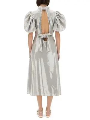 ROTATE BY BIRGER CHRISTENSEN Sequin Midi Dress - Grey