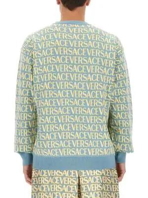 Versace Allover Logo Jersey - Multicolour