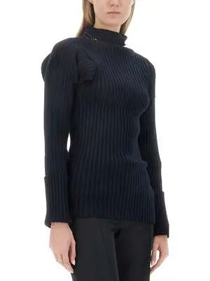 Philosophy Di Lorenzo Serafini Ribbed Stretch Knit Top - Blue