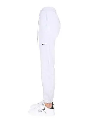 MSGM Logo Print Jogging Pants - Grey