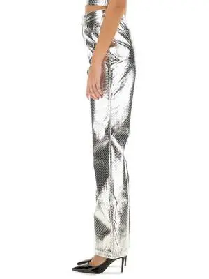 ROTATE BY BIRGER CHRISTENSEN Straight Leg Trousers - Silver