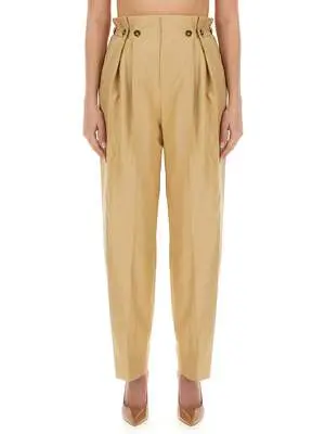 Victoria Beckham Gathered Waist Pants - Beige