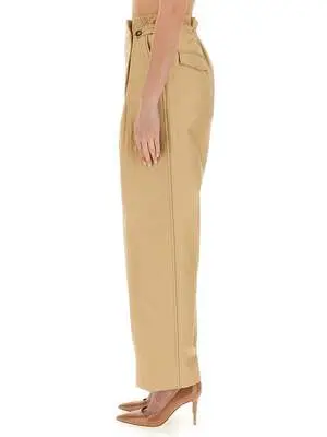 Victoria Beckham Gathered Waist Pants - Beige