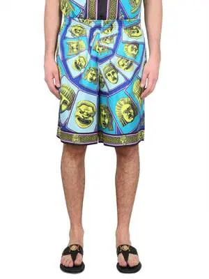 Versace Silk Shorts - Green
