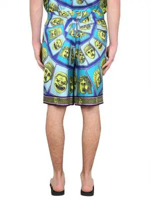 Versace Silk Shorts - Green