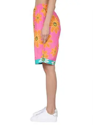 BARROW Sunflower Print Bermuda Shorts