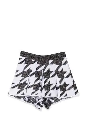 SIMONETTA Houndstooth Shorts - Black