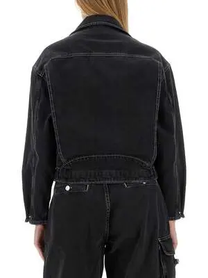 Moschino Regular Fit Denim Jacket - Black