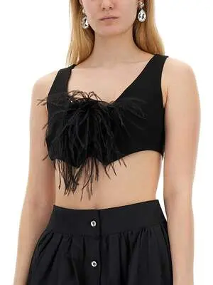 Moschino Sleeveless Vest With Floral Detail