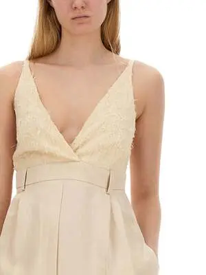 ALYSI Malfile Satin Jumpsuit