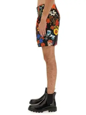 Moschino Bermuda With Floral Pattern - Multicolour