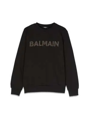 Balmain Logo Crewneck Sweatshirt - Black