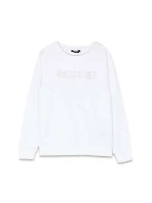 Balmain Logo Crewneck Sweatshirt - White