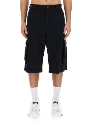 Dolce & Gabbana Regular Fit Bermuda Cargo Shorts - Blue