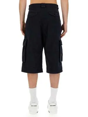 Dolce & Gabbana Regular Fit Bermuda Cargo Shorts - Blue