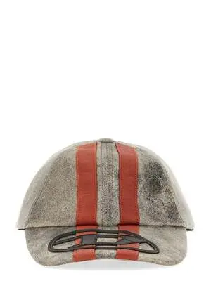 DIESEL Leather Baseball Cap - Multicolour