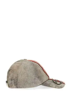DIESEL Leather Baseball Cap - Multicolour