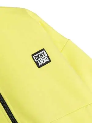 Dkny Zippered Short Sleeve Cardigan