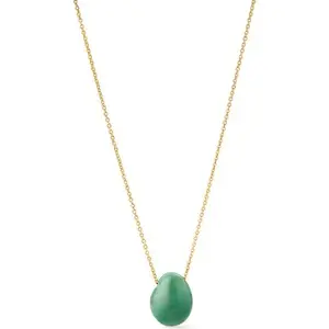 ANA LUISA Pebble Mini Pendant Chain Necklace - Gold/green