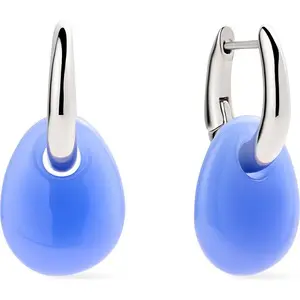 ANA LUISA Drop Hoop Earrings - Silver/blue